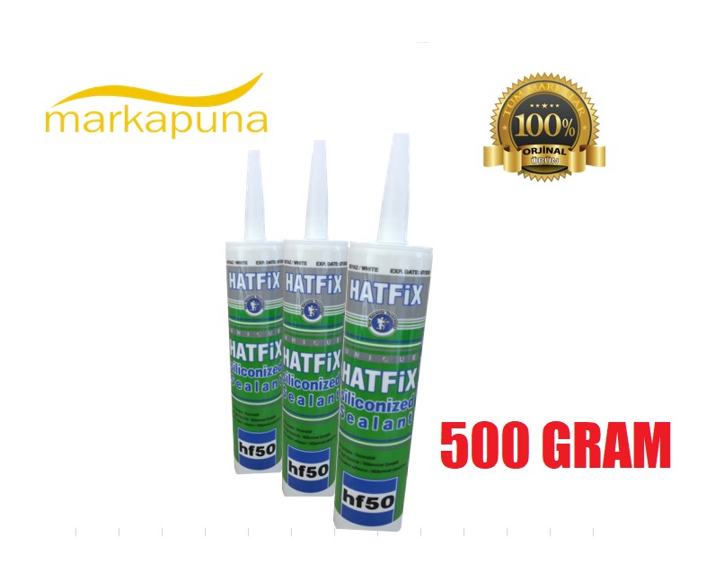 HATFIX HF 50 SİLİKONİZE MASTİK 500 GR GRİ