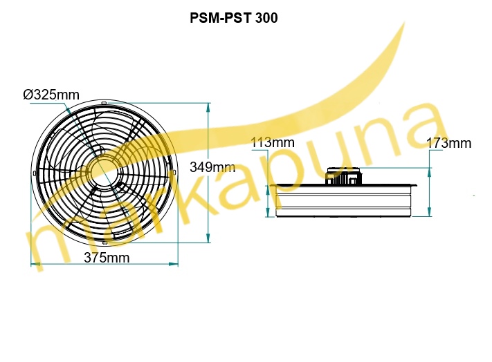 Fanexfan PST 300 Trifaze Aksiyel Aspiratör